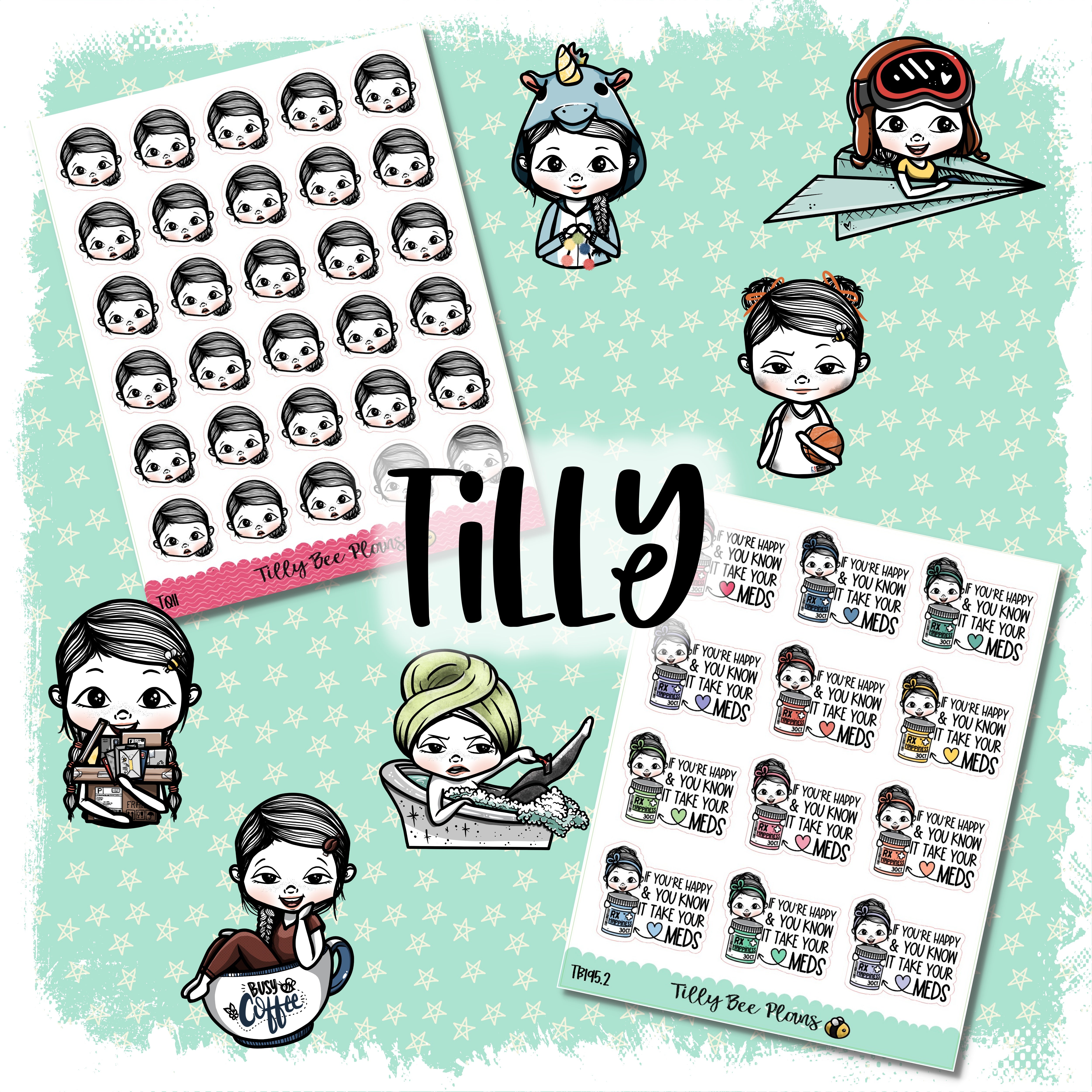 Tilly Bee Plans: Hand Drawn Stickers and Unique Planner Kits ...